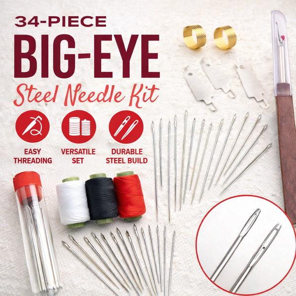 The AuraThread Steel Needle Kit - Thread Instantly. No Squinting. No F ...